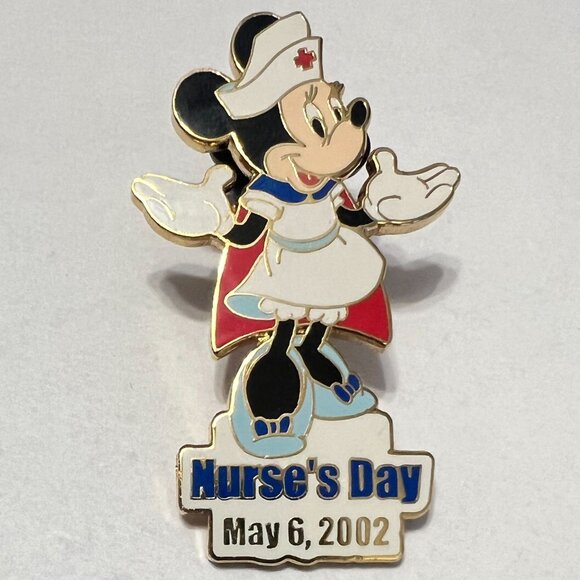 Disney | Jewelry | Vtg Rare Disney Pin Nurses Day 202 Nurse Minnie Le ...